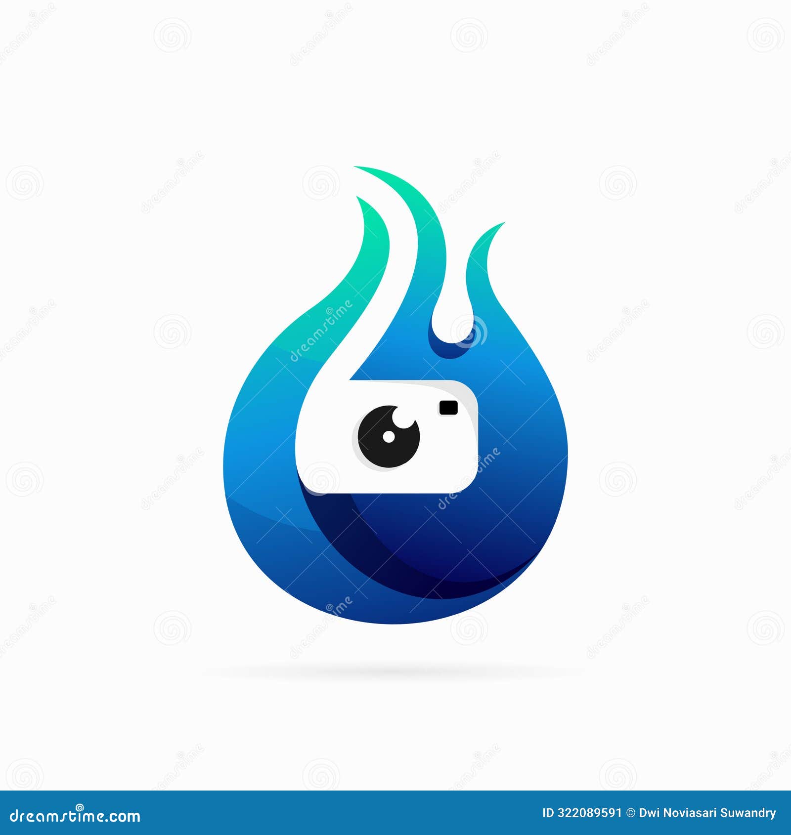 Camera Lens Logo with Cool Droplets Concept Stock Vector - Illustration ...