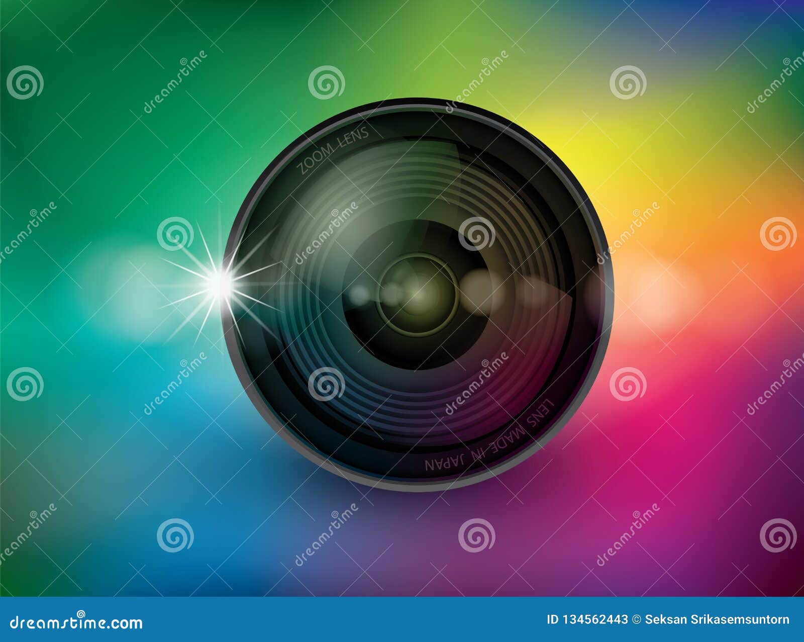 Camera Lens, Illustration Vector 10 Stock Vector - Illustration of ...