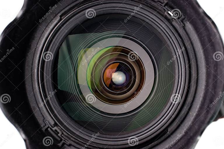 Camera Lens with Reflection Stock Image - Image of tele, optic: 12152865