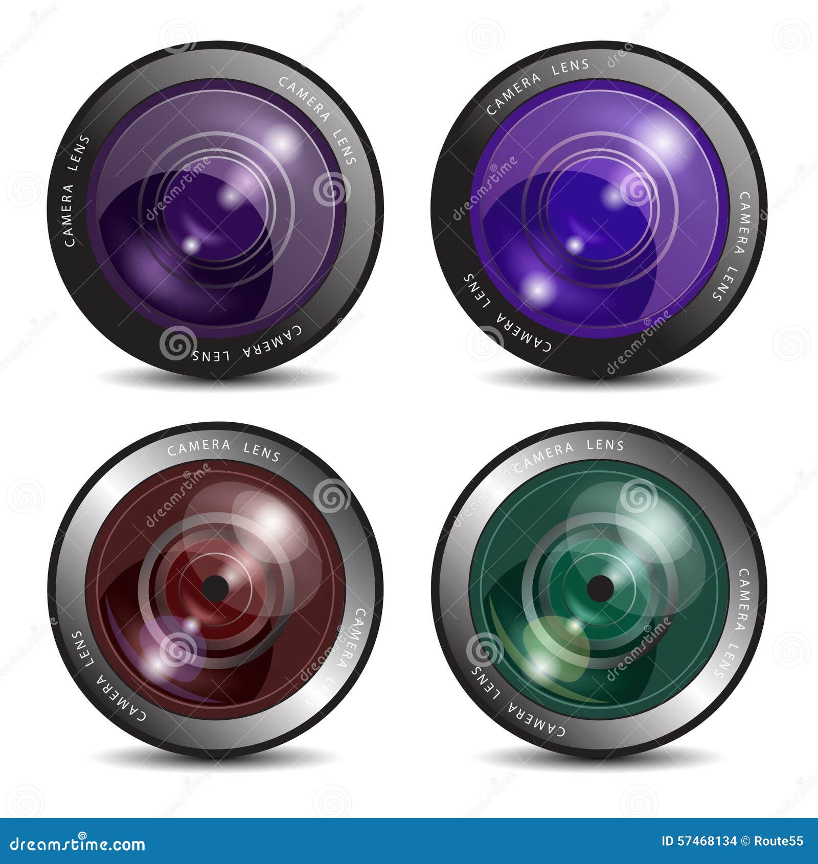 Camera lens stock vector. Illustration of concept, device - 57468134