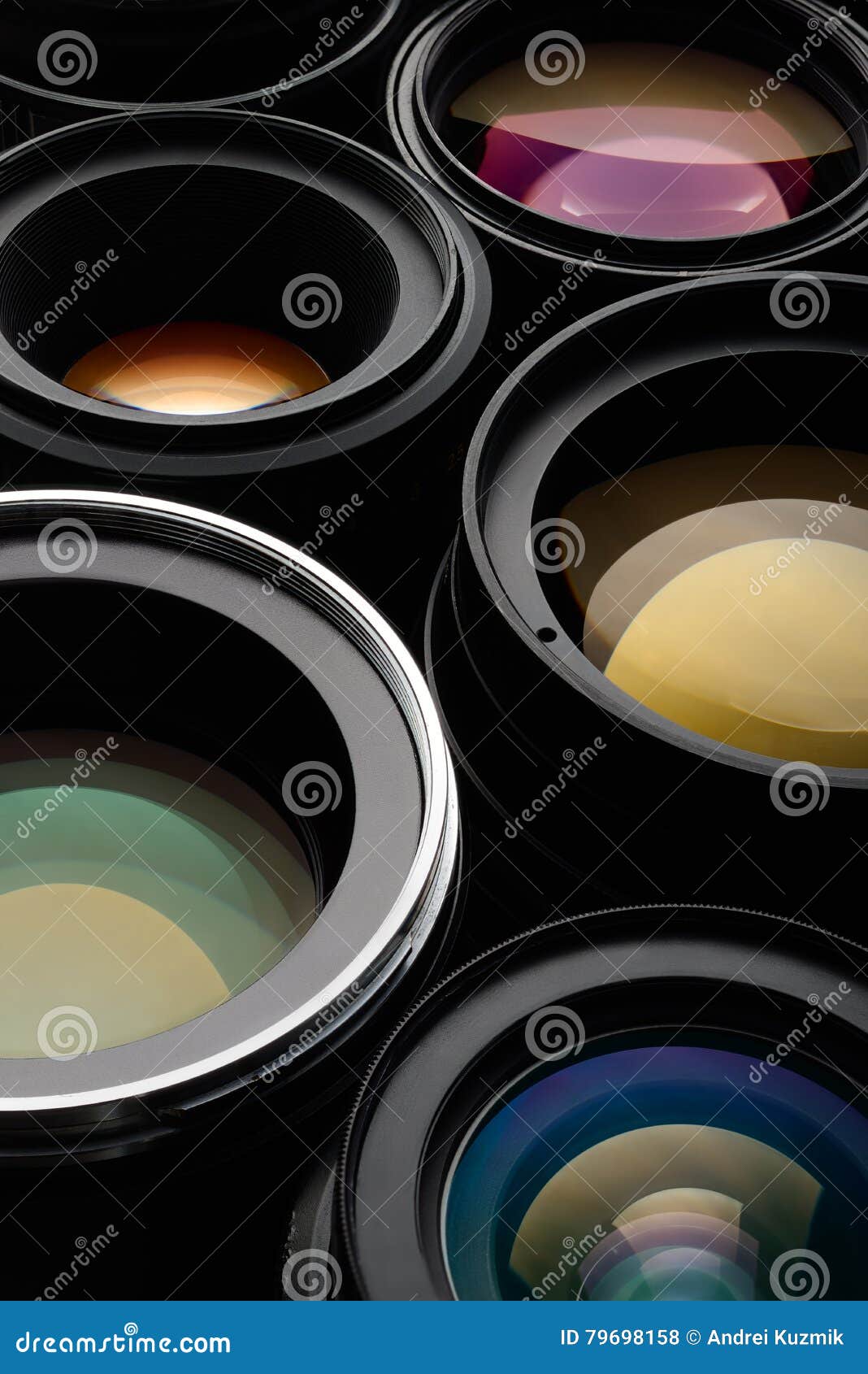Camera lens set stock photo. Image of macro, black, horizontal - 79698158