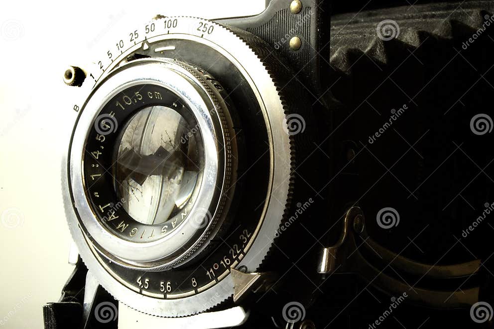 Camera Lens and Shutter stock image. Image of german, antique - 79137