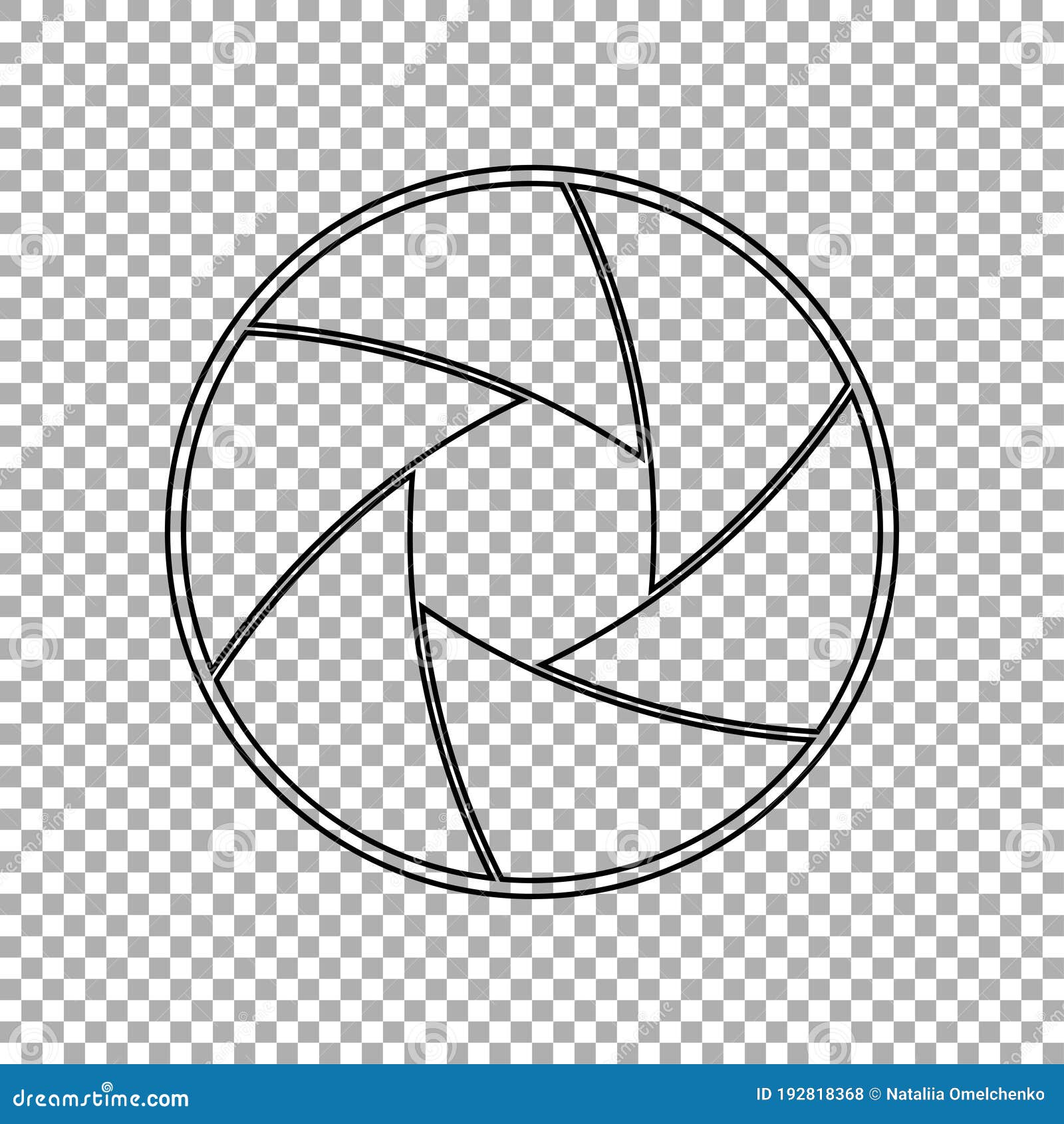 Camera Lens Shutter Icon Isolated on Transparent Background Stock ...