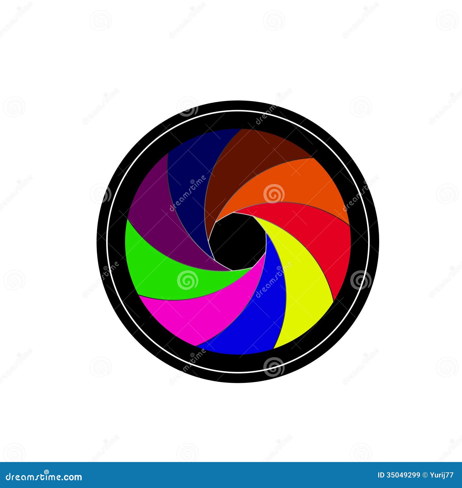 Camera lens shutter stock vector. Illustration of color - 35049299