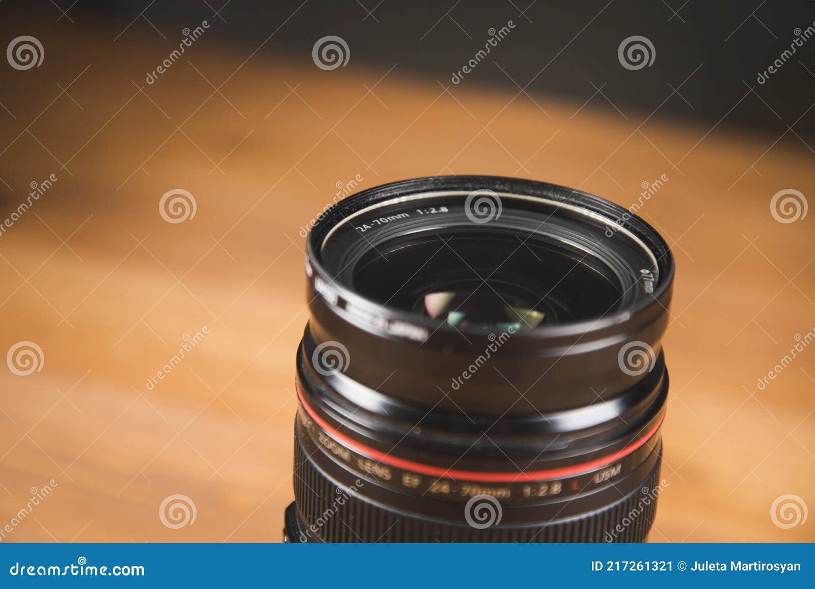 Camera lens on the table stock image. Image of optics - 217261321