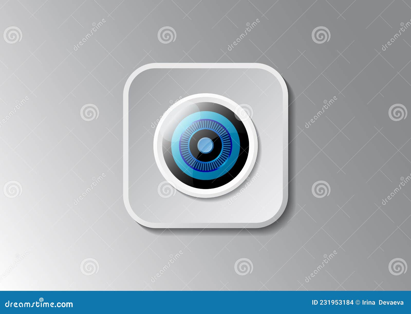 Camera Lens User Interface Icon. Vector Stock Vector - Illustration of ...
