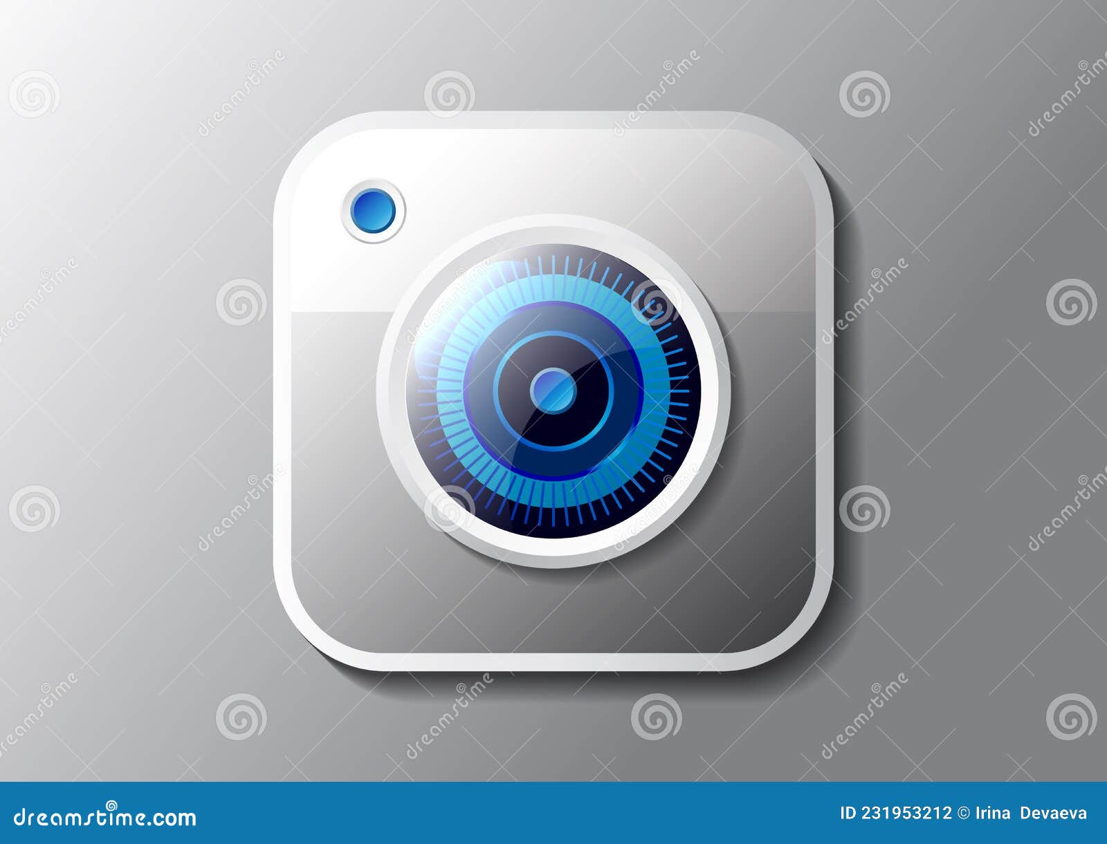 Camera Lens User Interface Icon. Vector Stock Vector - Illustration of ...