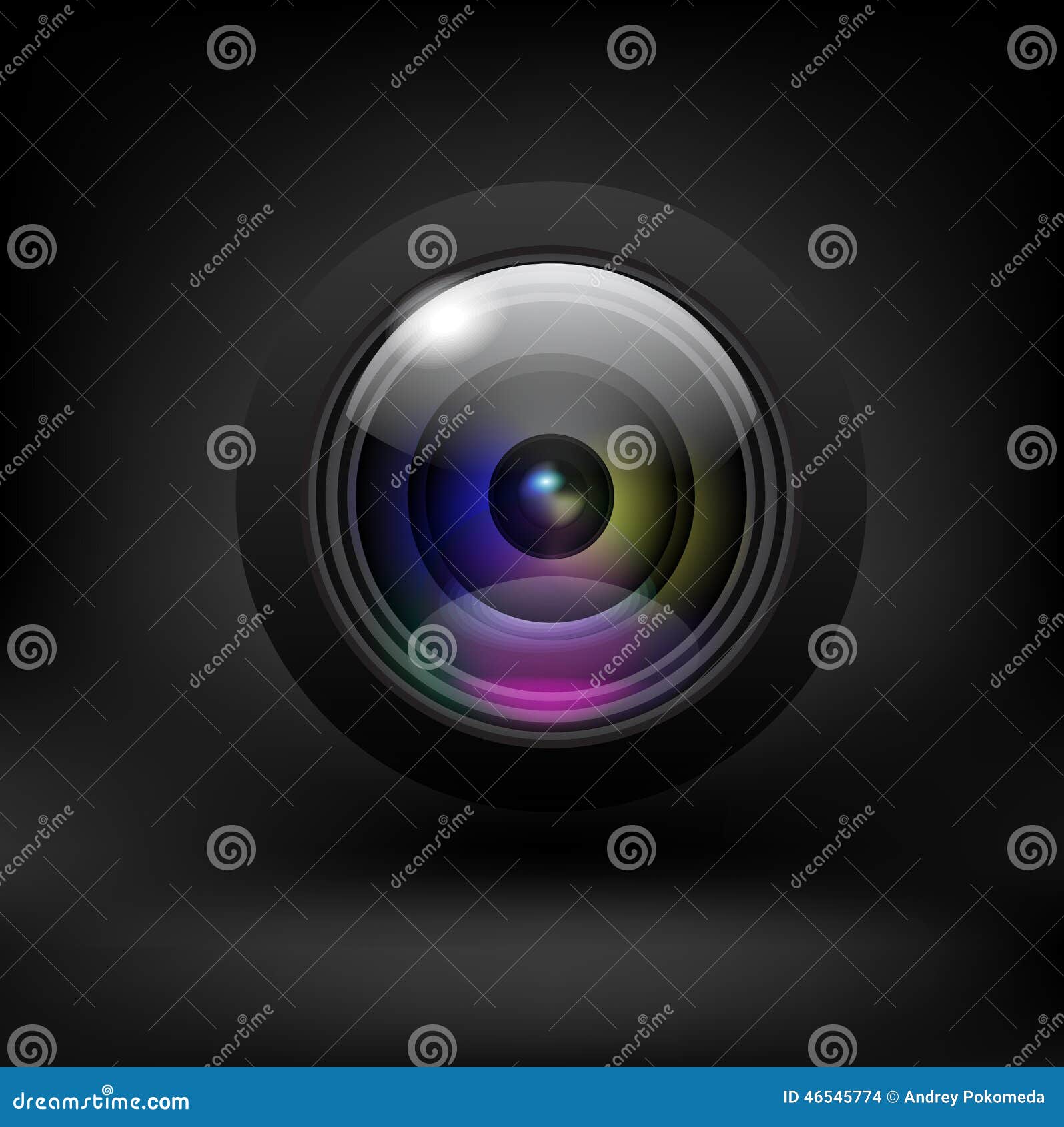 Camera lens. Vector stock vector. Illustration of electronic - 46545774