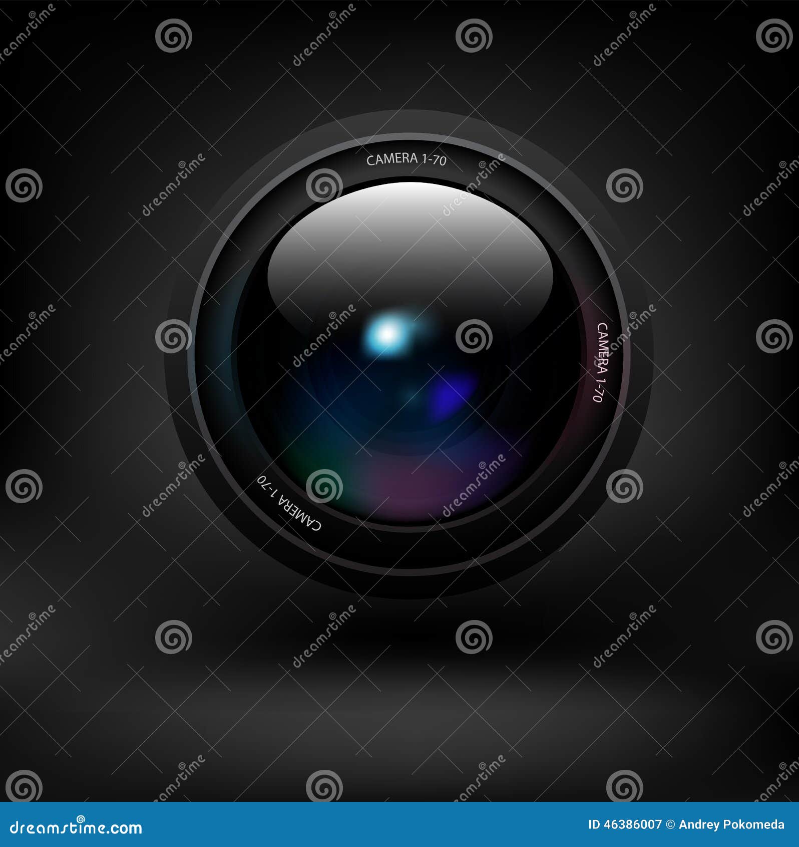 Camera lens. Vector stock vector. Illustration of optical - 46386007