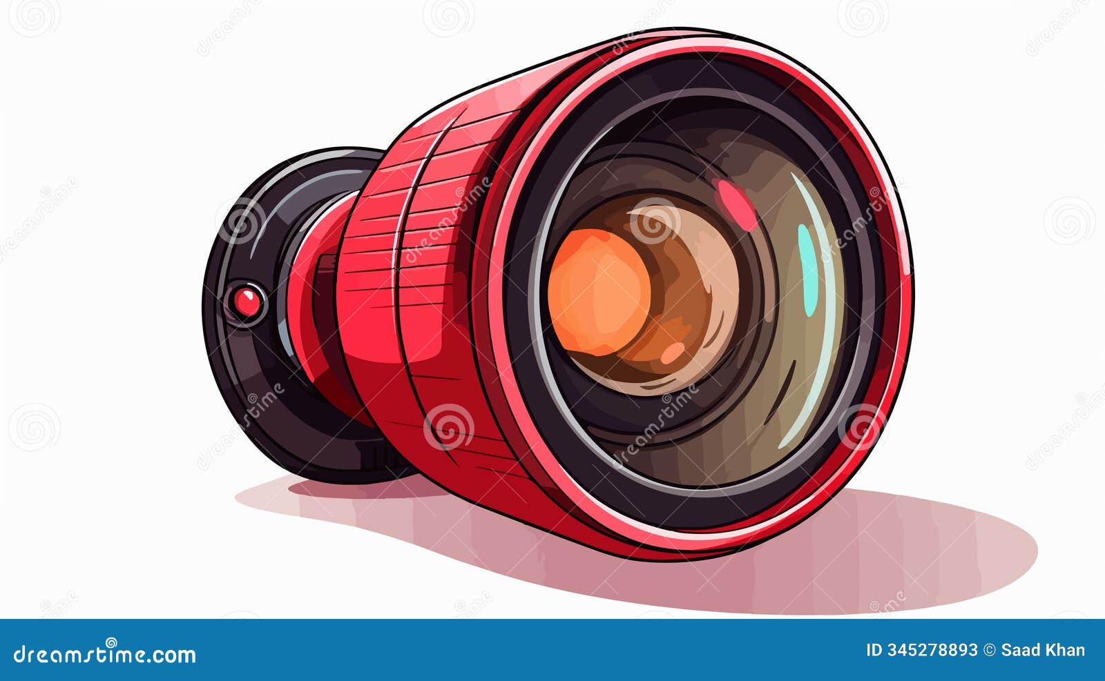 Camera Lens Design stock illustration. Illustration of icon - 345278893