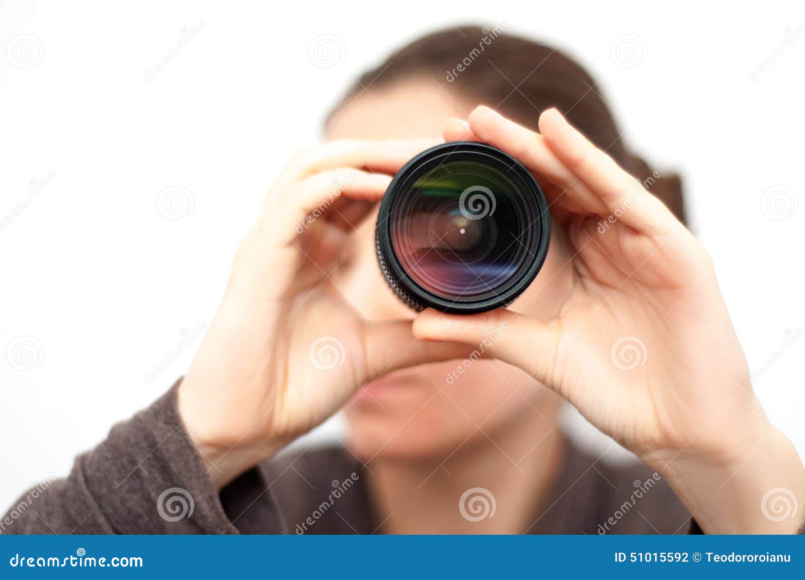 Through the Camera Lens View Stock Photo - Image of modern, frontal ...