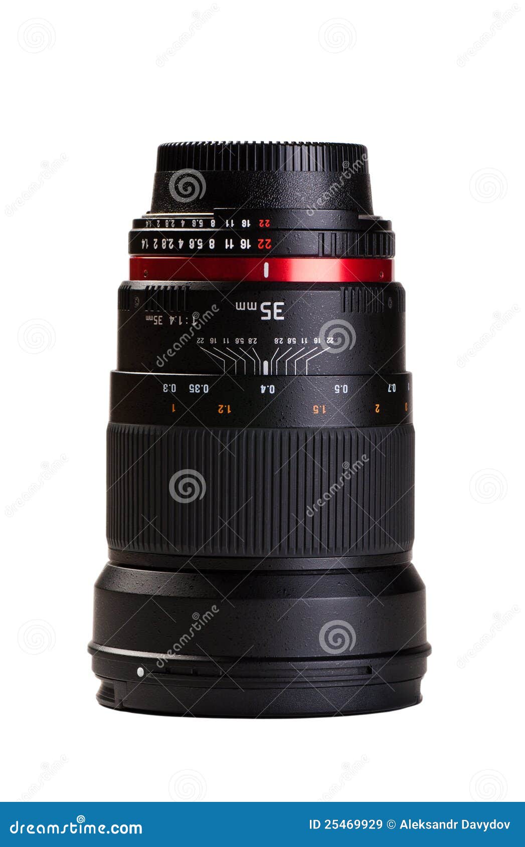 Camera Lens on White Background Stock Image - Image of diaphragm, focus ...