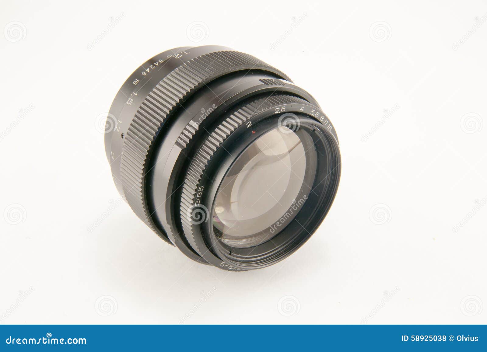 Camera Lens on White Background Stock Photo - Image of objective ...