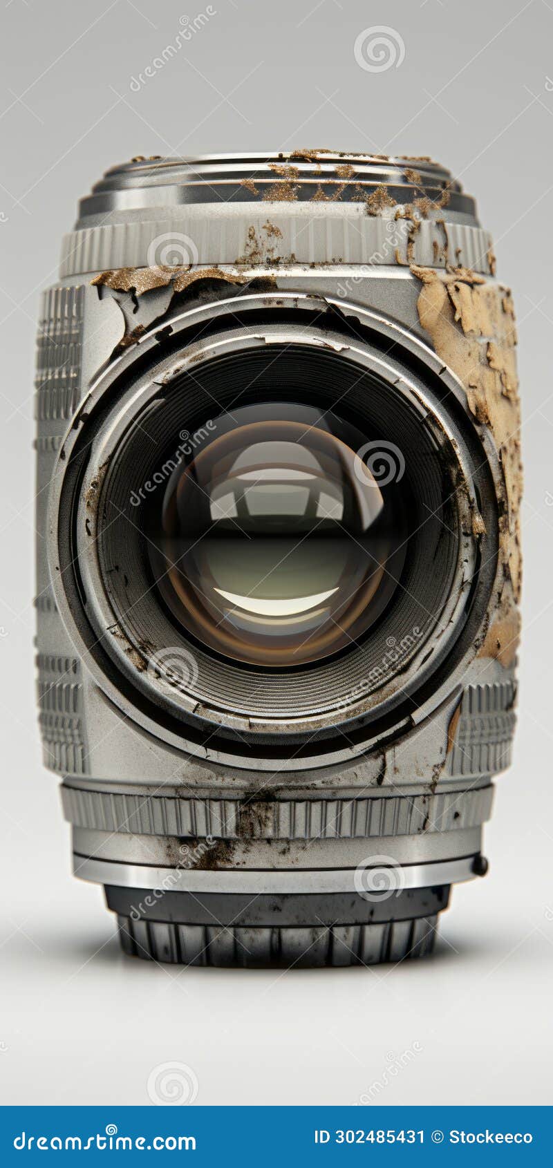 Realistic Broken Camera Lens in Post-apocalyptic Style Stock ...