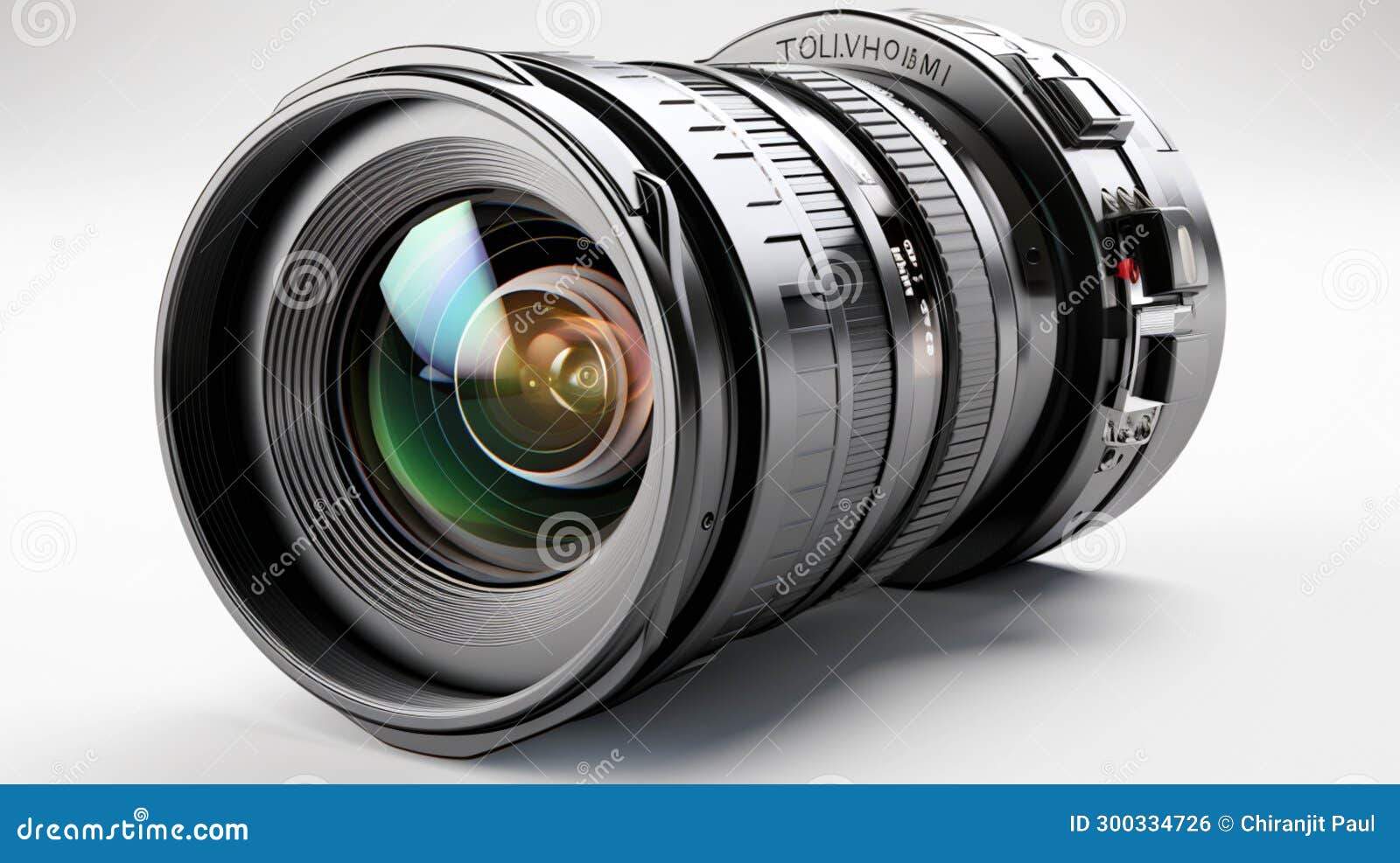 Camera Lense Isolated on White Background Stock Illustration ...