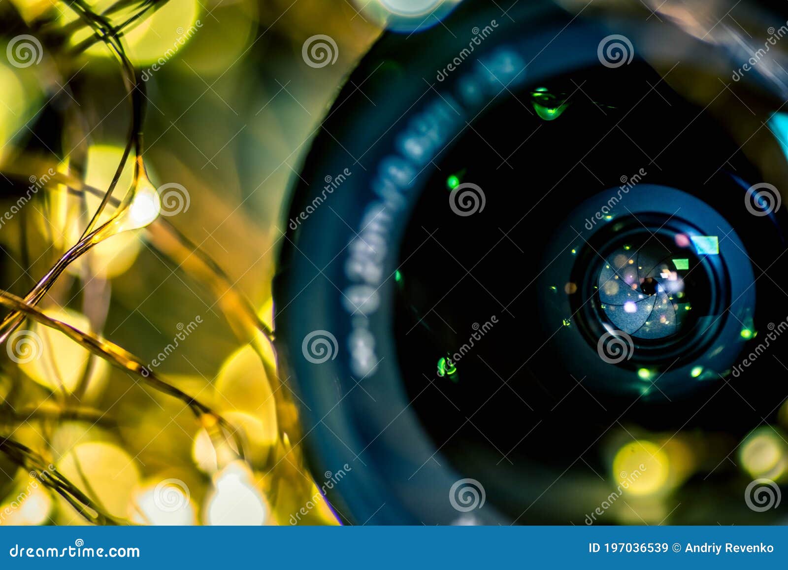 Camera Lense with Led Light. Stock Image - Image of closeup ...