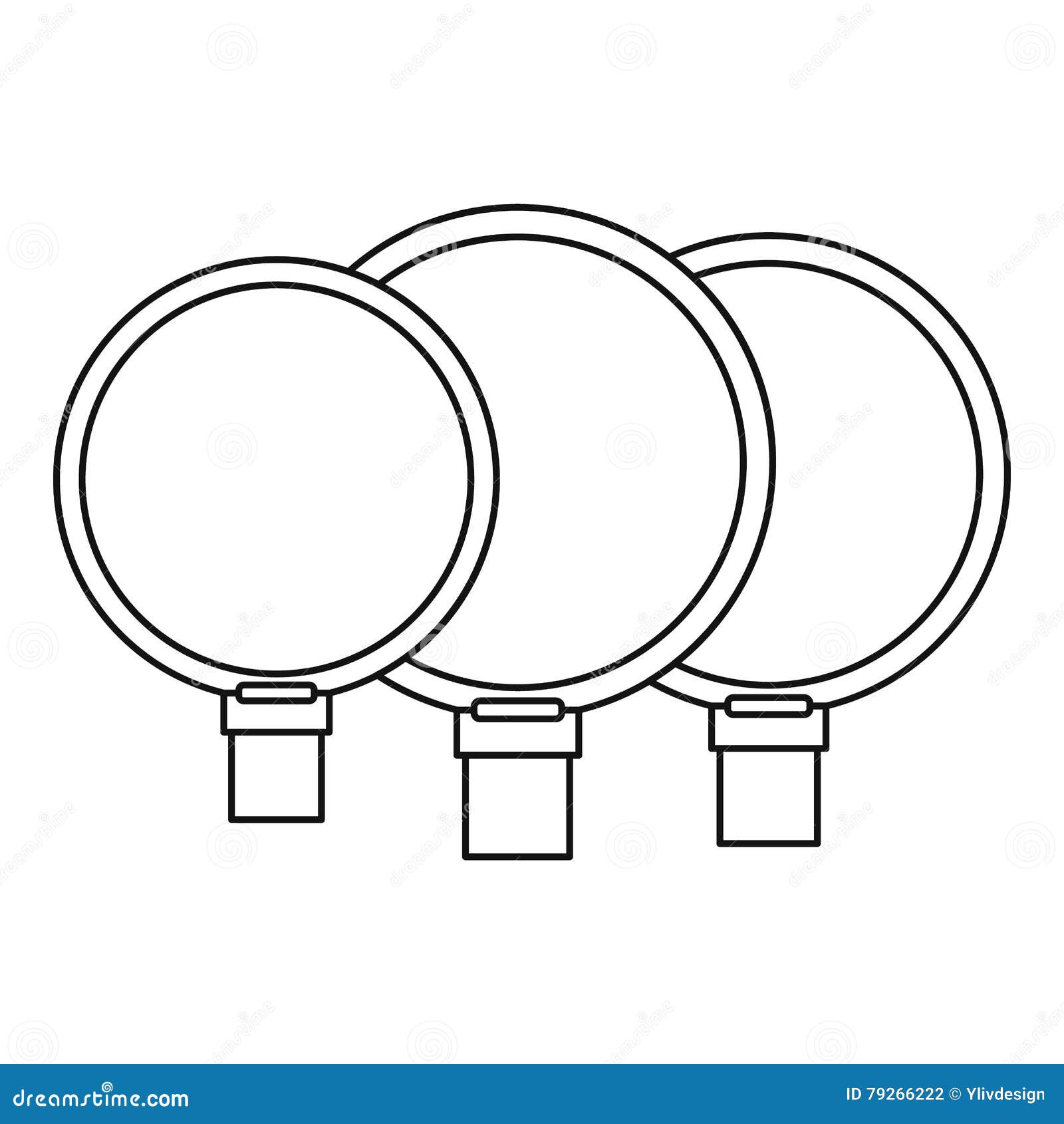Camera Lenses Icon, Outline Style Stock Vector - Illustration of focus ...