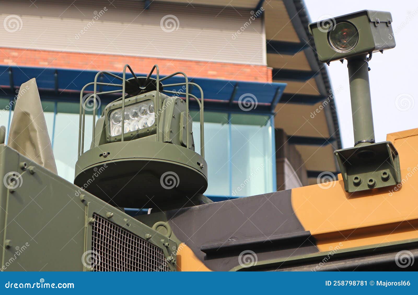 Camera and Light of a Military Vehicle Editorial Photo - Image of ...