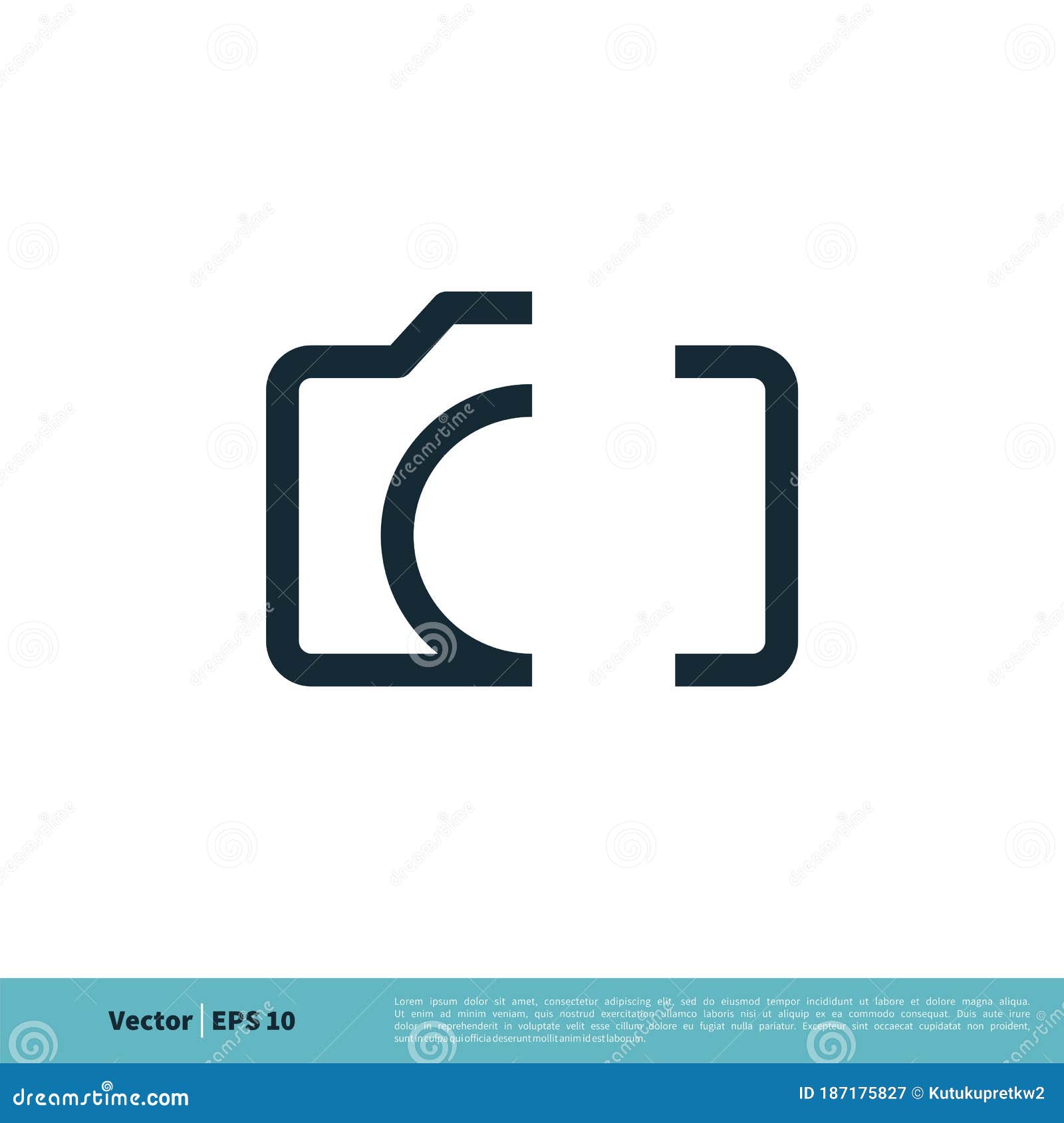 Camera Line Art Icon Vector Logo Template Illustration Design. Vector ...