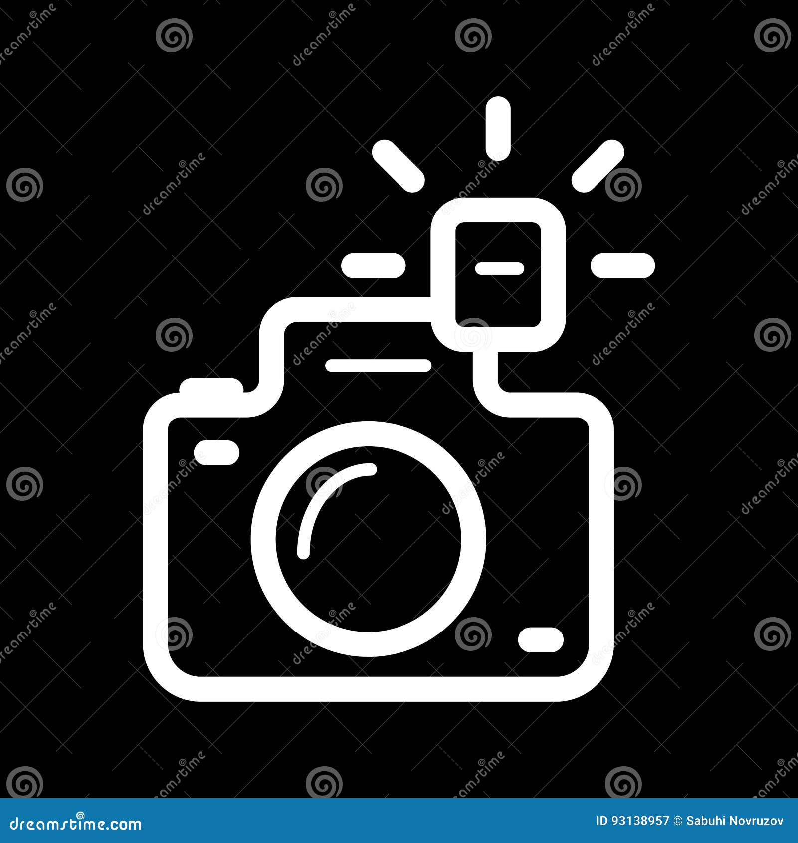 Camera Line Icon, Outline Vector Illustration, Linear Pictogram ...
