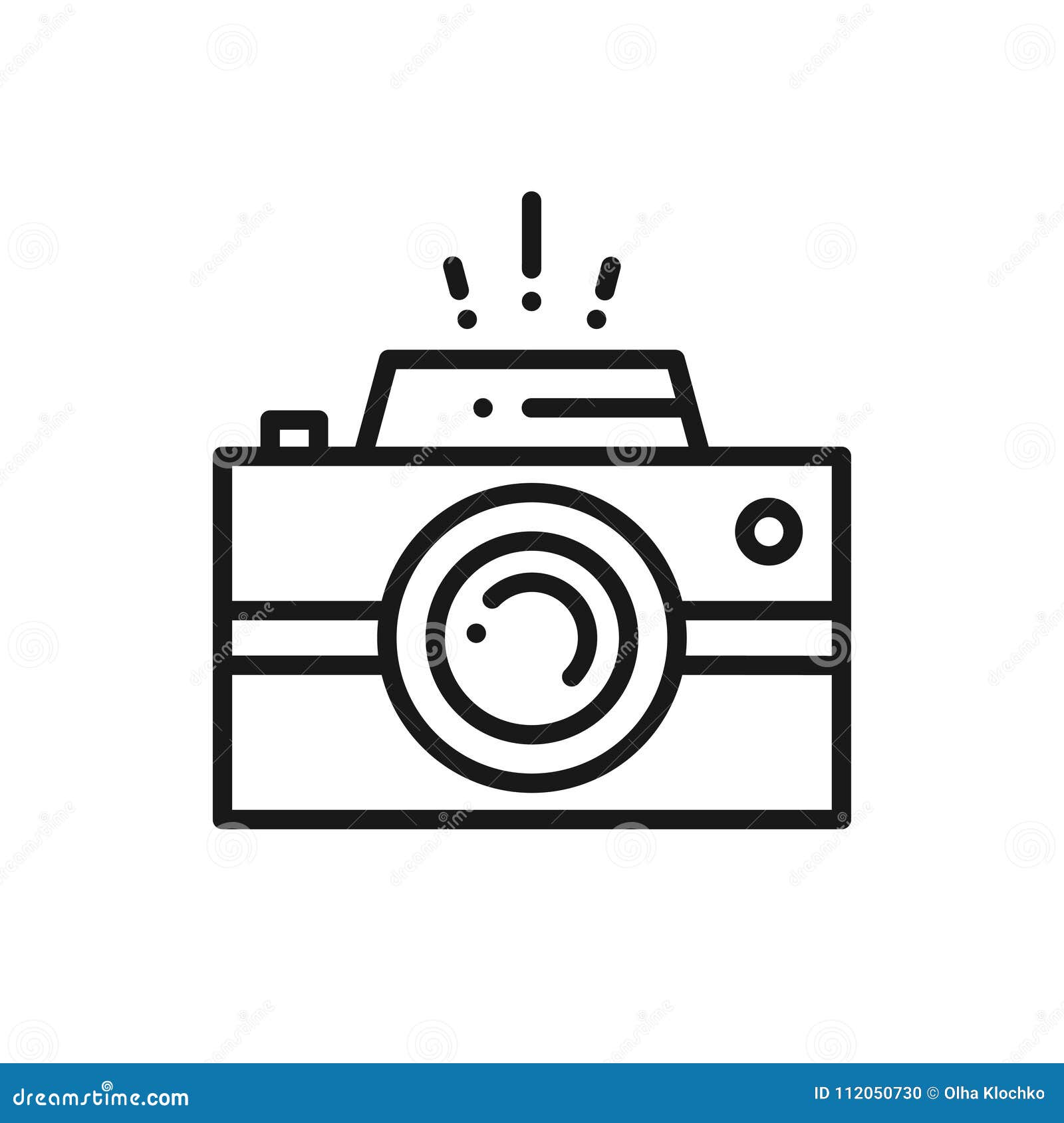 Camera Line Art Vector Icon. Outline Symbol Of Photo Equipment ...
