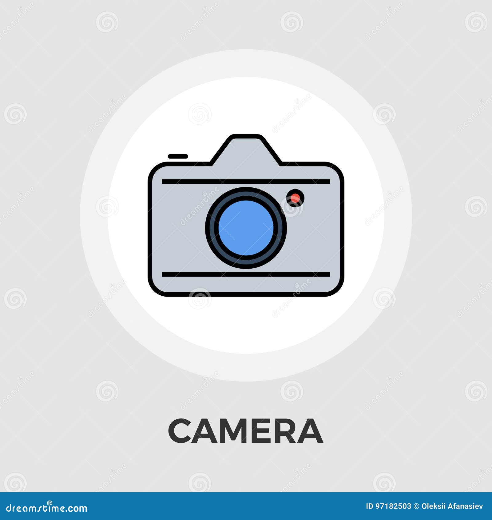 Camera Line Icon stock vector. Illustration of simple - 97182503