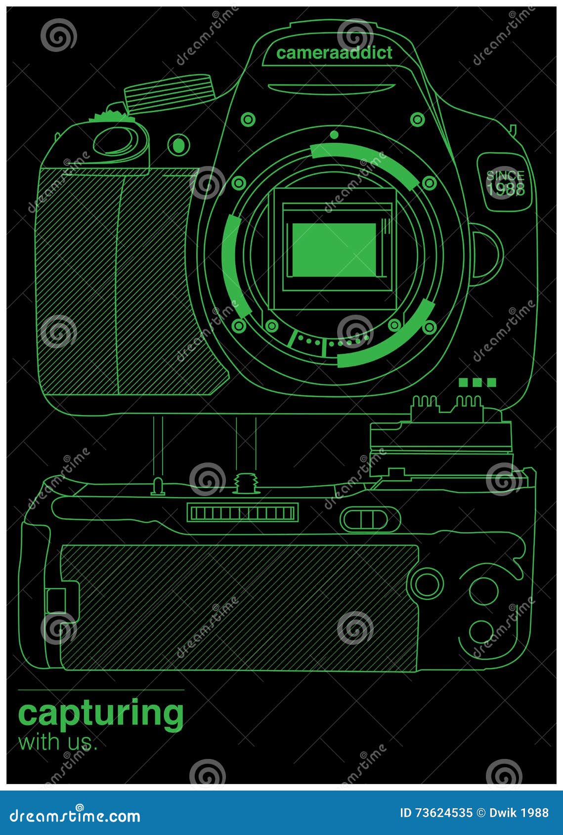 Camera Line stock vector. Illustration of design, idle - 73624535