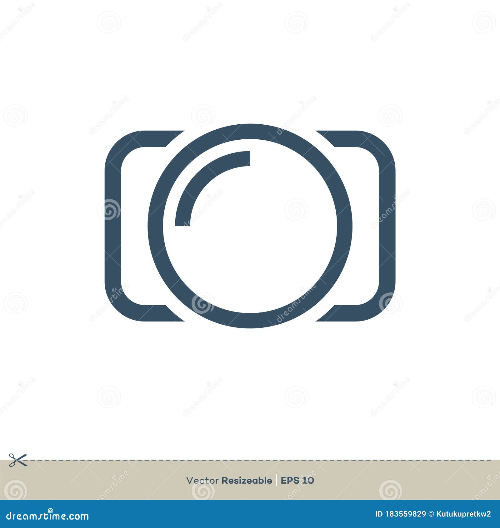 Camera Lines Vector Logo Template Illustration Design Stock Vector ...