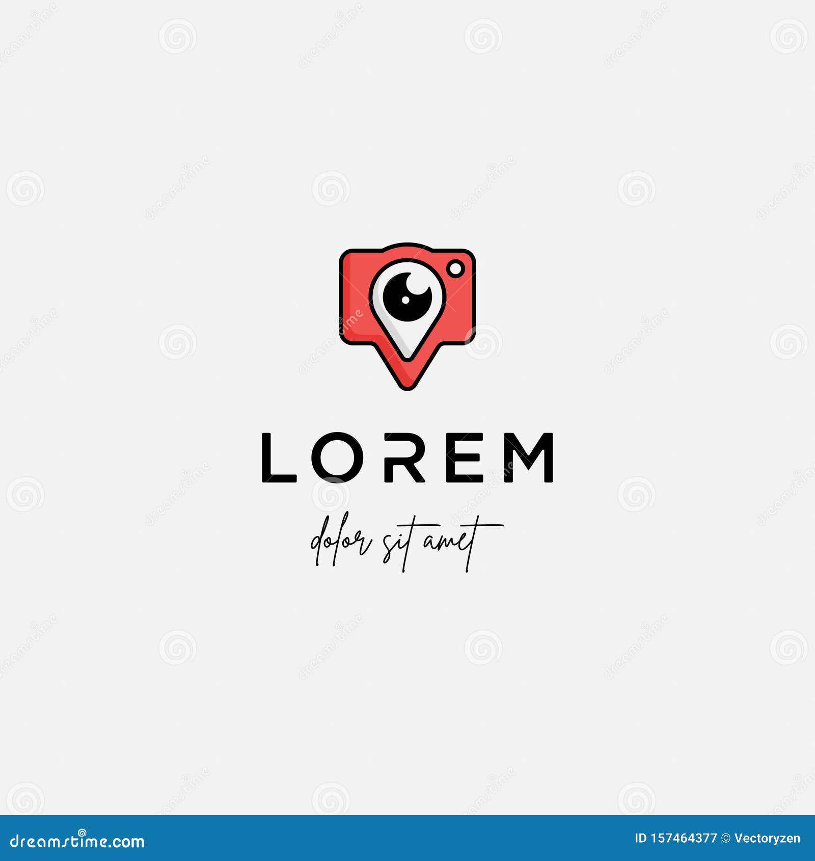 Camera Location Logo Template Vector Symbol Design Stock Vector ...