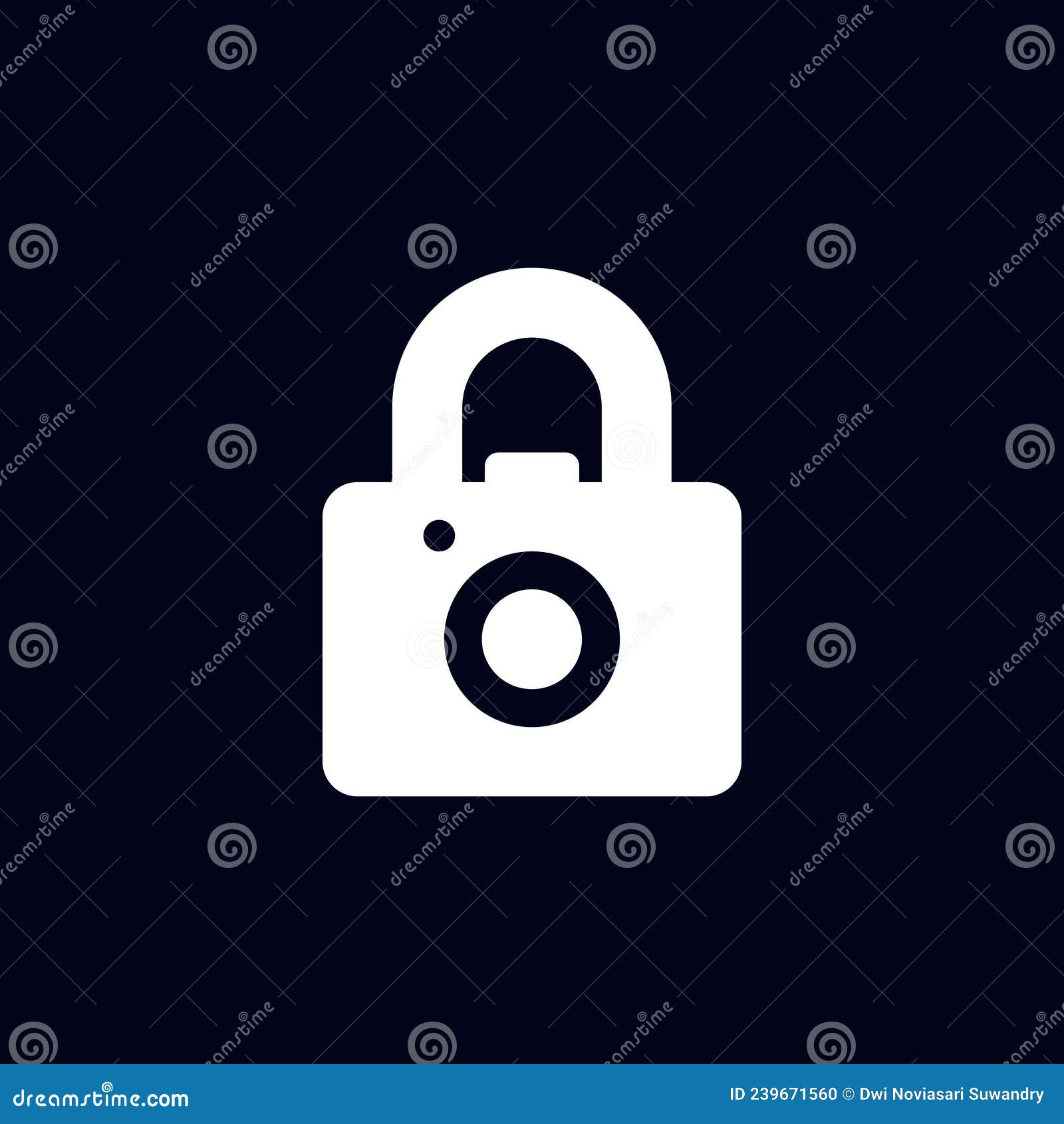Camera Lock Logo with Bold Concept Stock Vector - Illustration of ...
