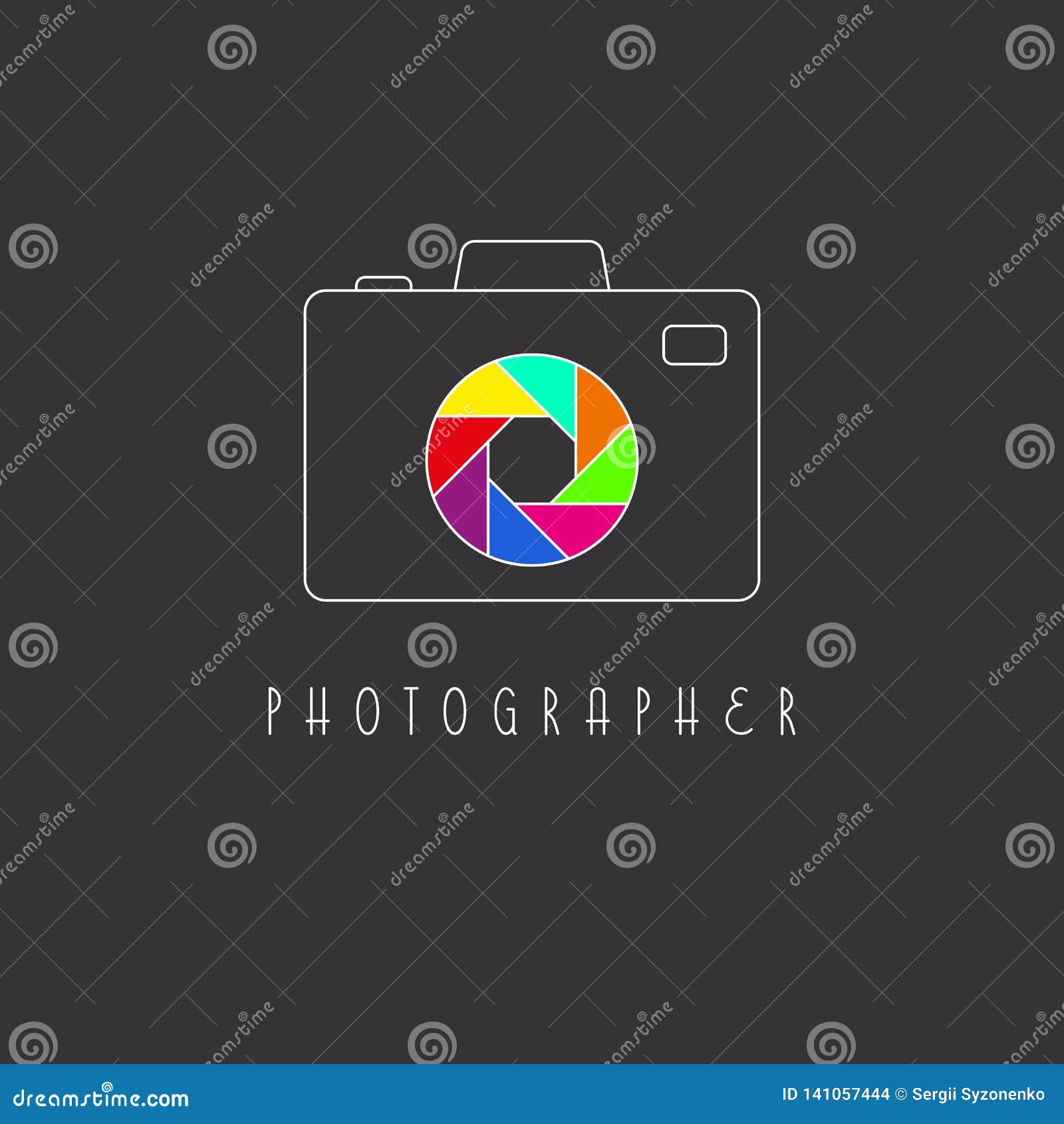 Camera Logo, Colored Aperture of the Lens Icon Stock Vector ...