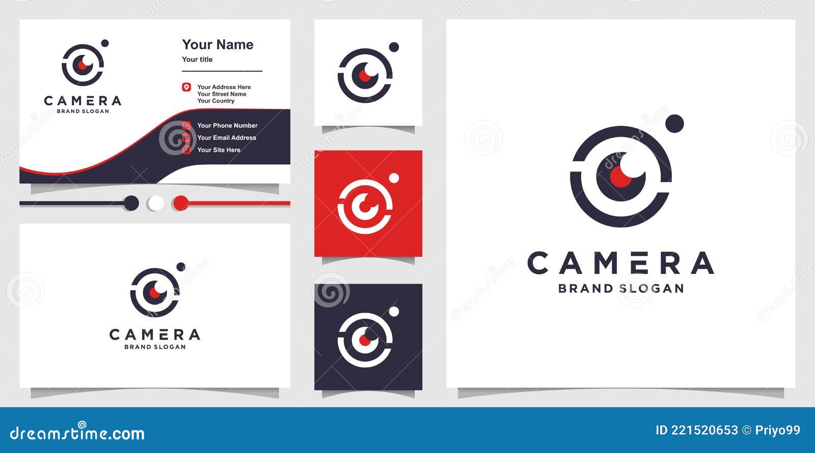 Camera Logo with Creative Modern Concept and Business Card Design ...