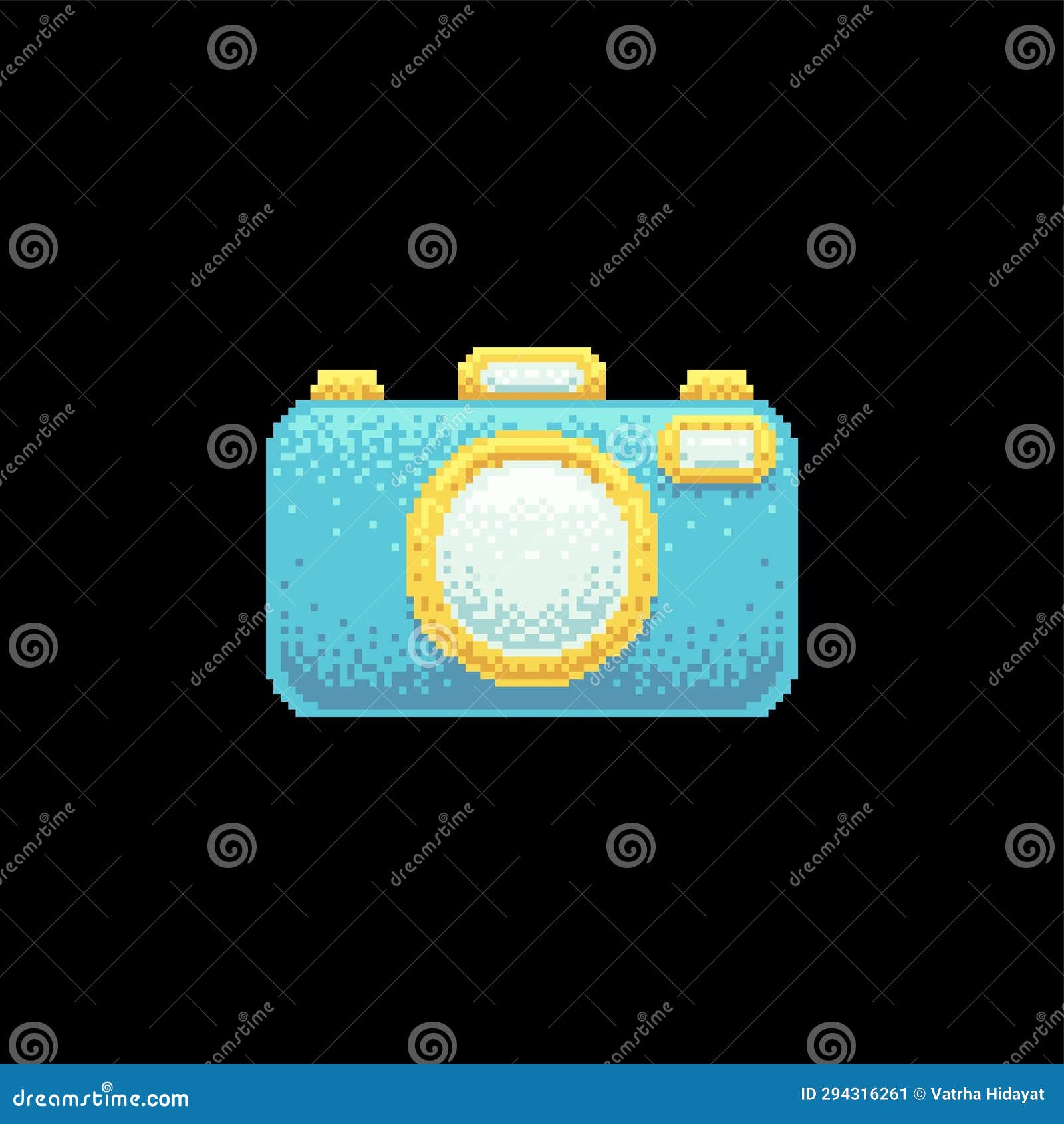 Camera Logo Icon in Pixel Art Stock Vector - Illustration of silhouette ...