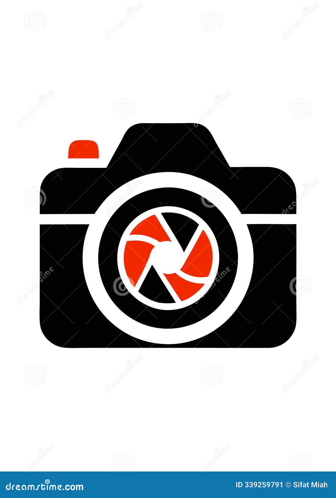 Camera Logo Illustration on White Background Stock Vector ...