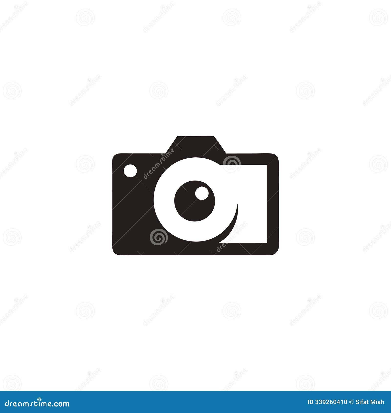 Camera Logo Illustration on White Background Stock Vector ...