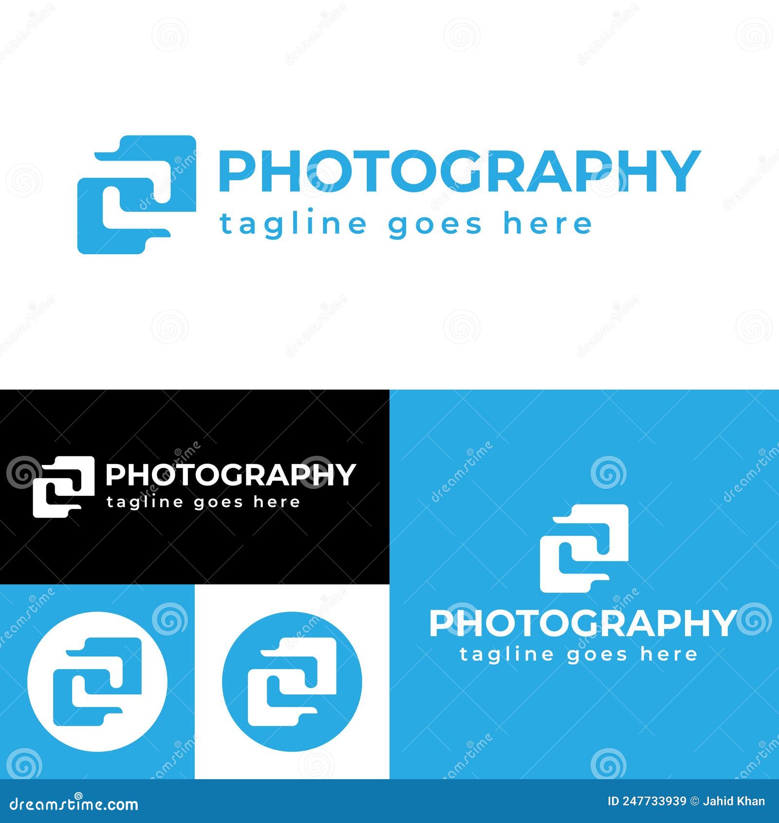 Camera Logo.Photography Square Shape Logo Template.Vector Illustration ...