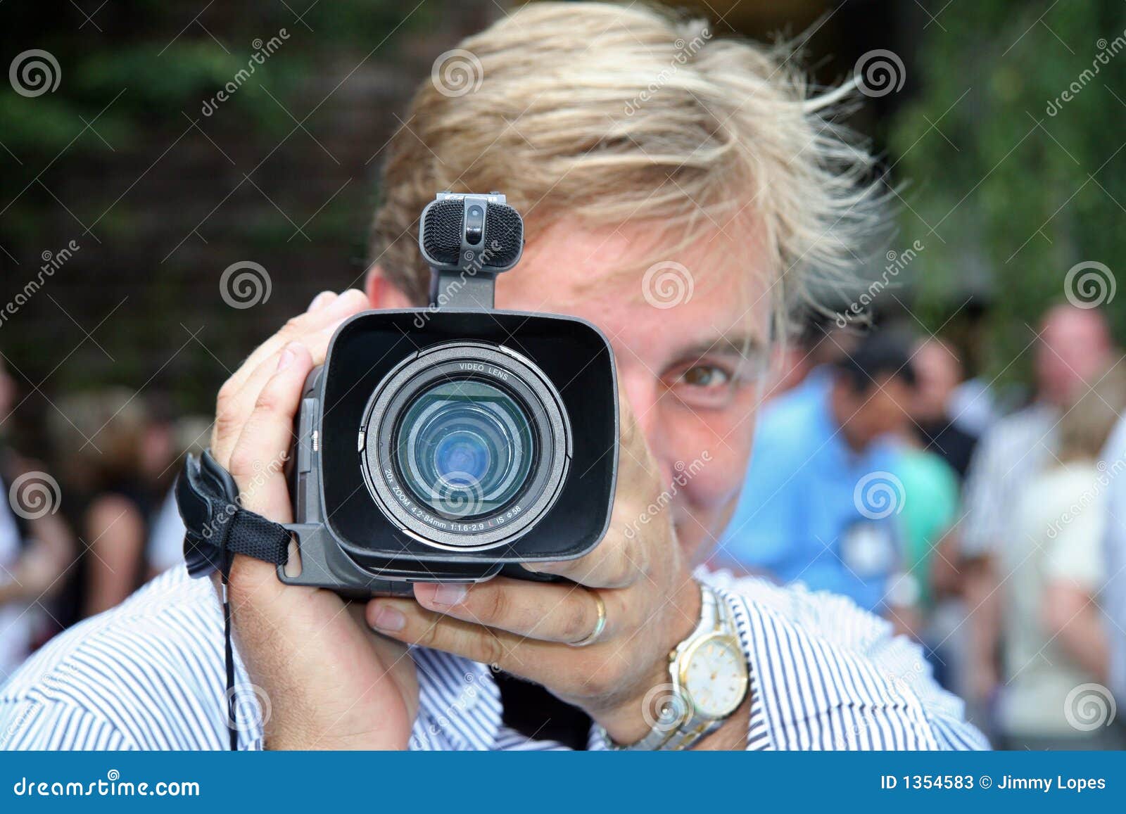 Camera Man stock image. Image of television, recording - 1354583