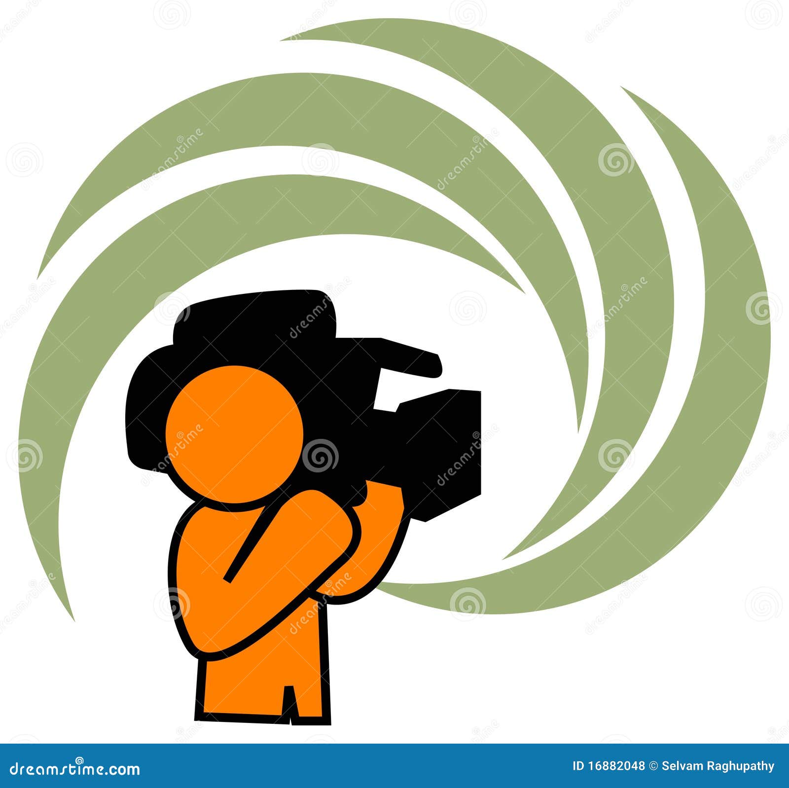 Camera man stock vector. Illustration of artistic, isolated - 16882048