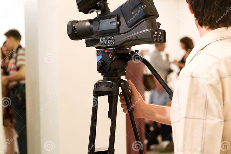 Camera man stock photo. Image of microphone, broadcasting - 2509426