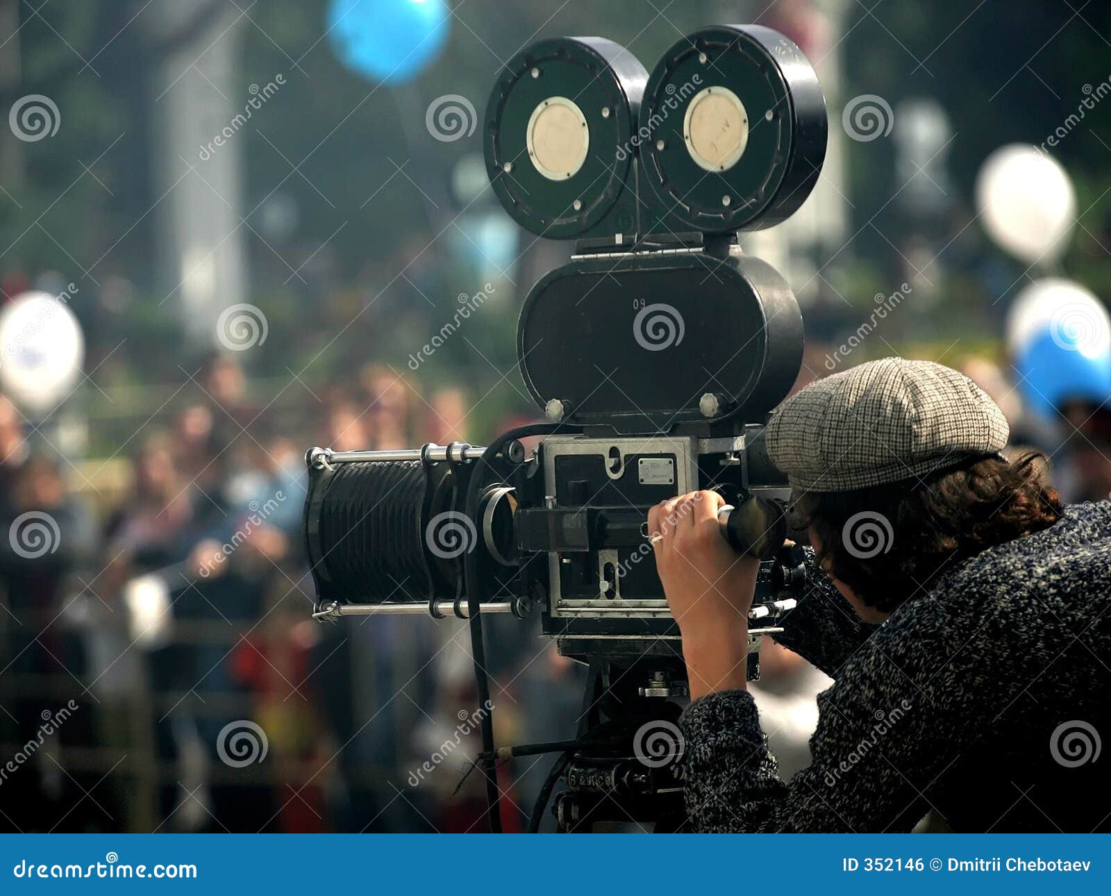 Camera man stock photo. Image of shooting, camera, retro - 352146