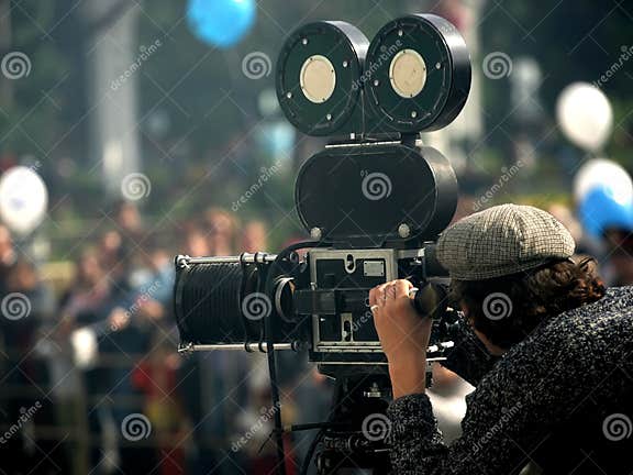Camera man stock photo. Image of shooting, camera, retro - 352146