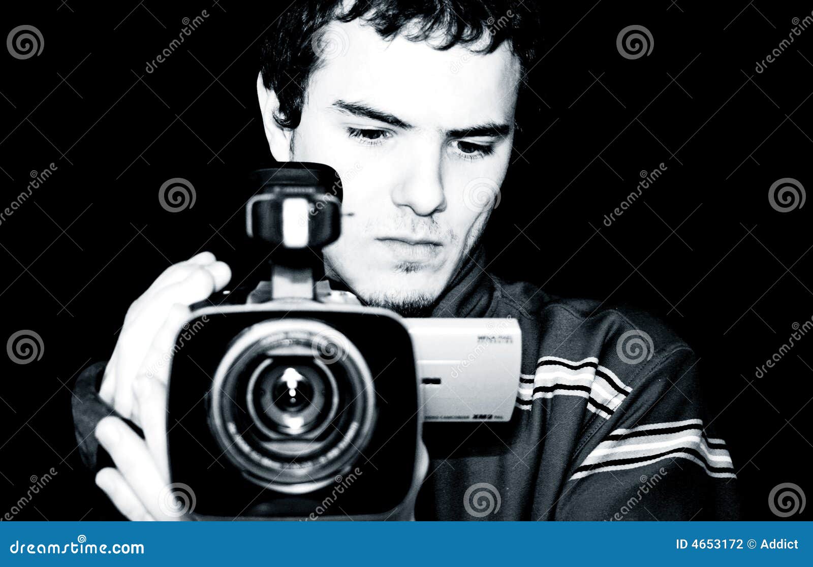 Camera man stock photo. Image of journalist, monitor, smile - 4653172