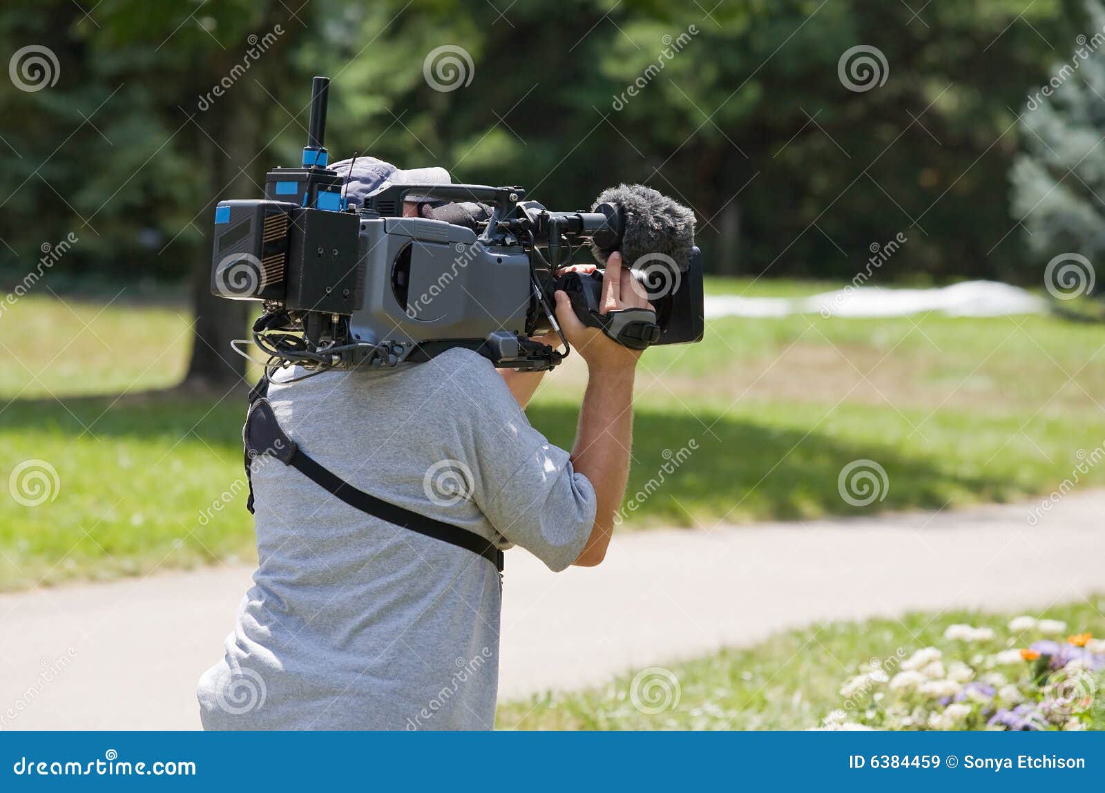 Camera Man stock image. Image of microphone, broadcast - 6384459