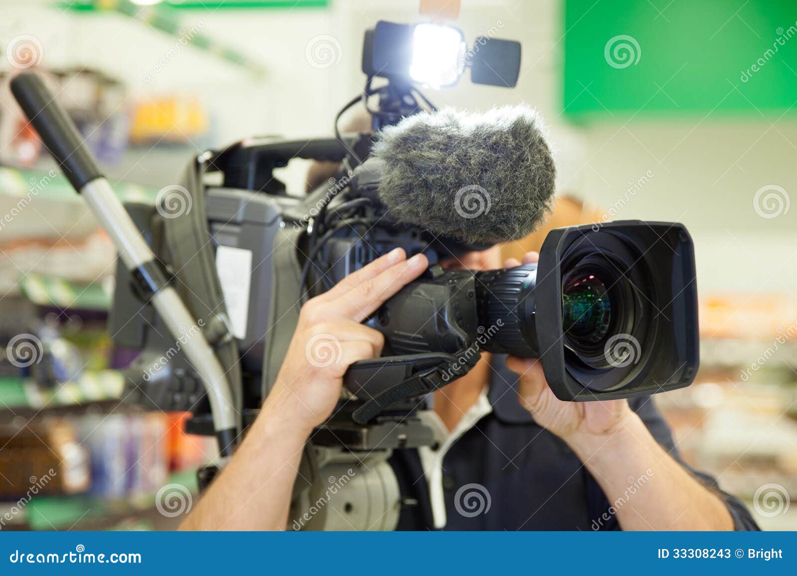 Camera man stock image. Image of television, footage - 33308243