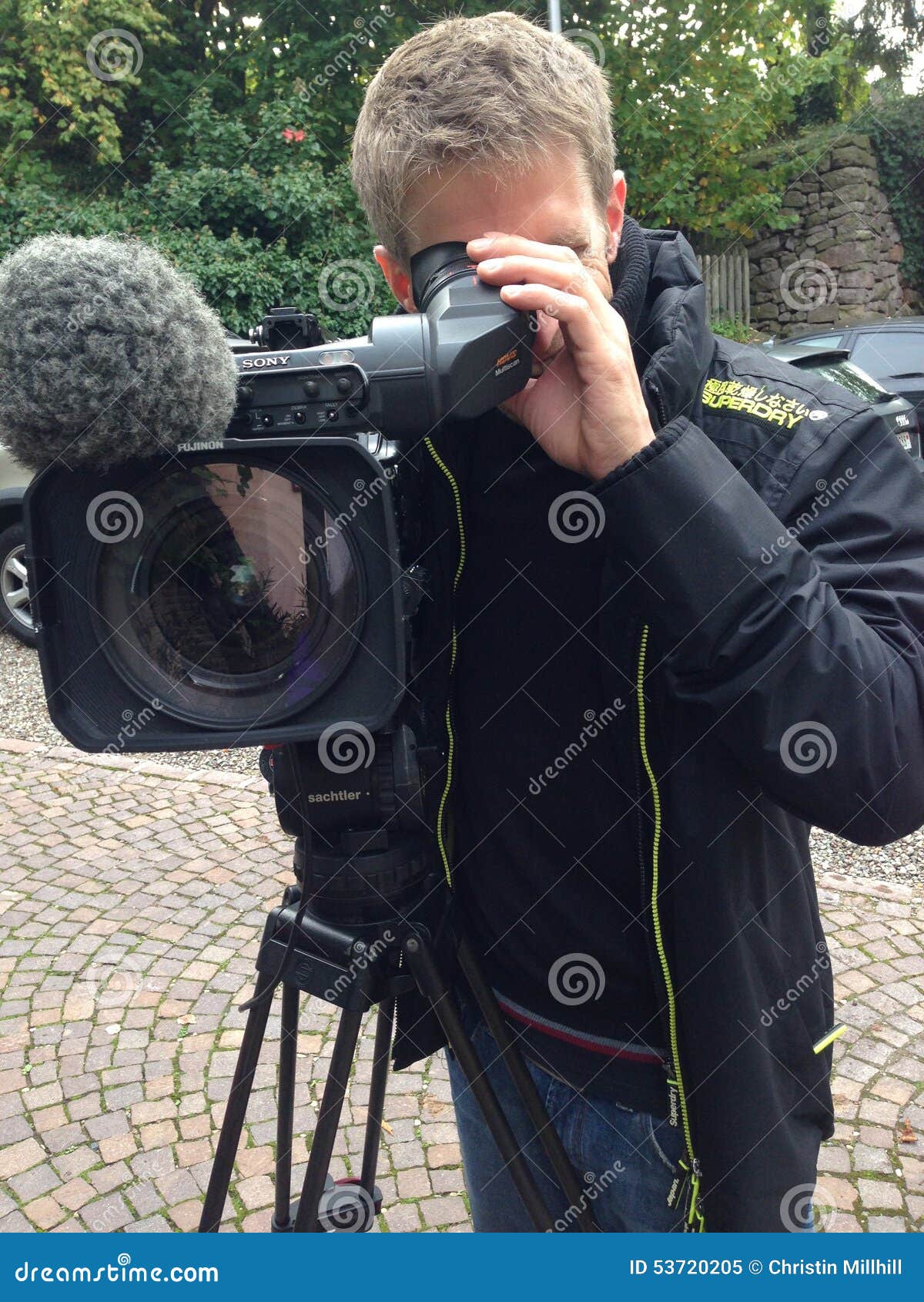 Camera man editorial image. Image of working, film, camera - 53720205