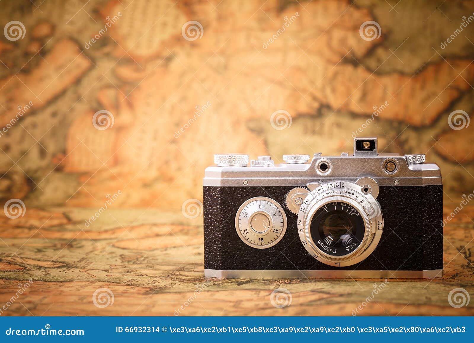 The camera on the map stock photo. Image of trip, light - 66932314