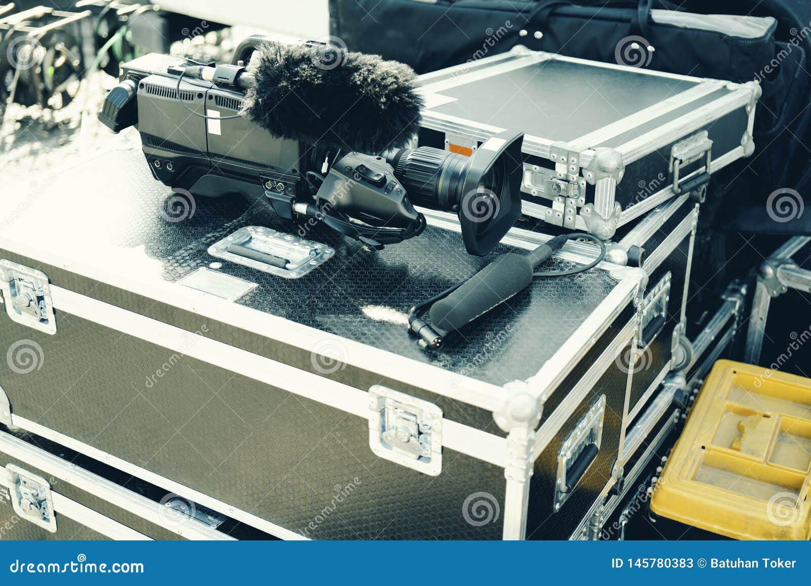 Broadcasting Equipments on Hard Cases Stock Image - Image of cases ...