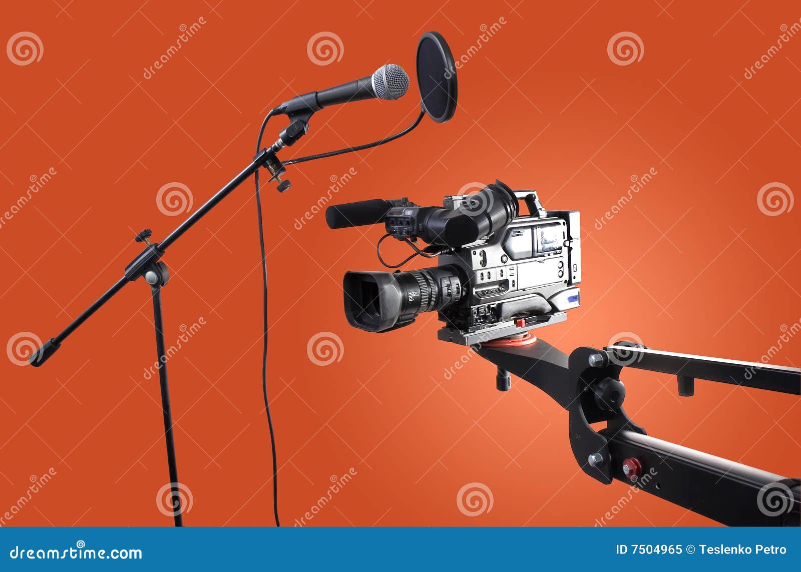 Camera and microphone stock image. Image of black, digital - 7504965