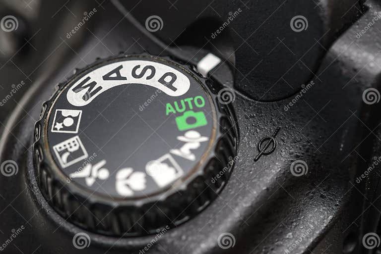 Camera mode dial stock photo. Image of button, closeup - 59348028