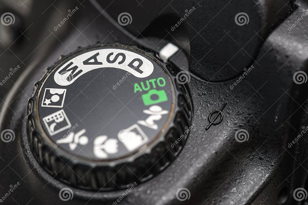 Camera mode dial stock photo. Image of button, closeup - 59348028